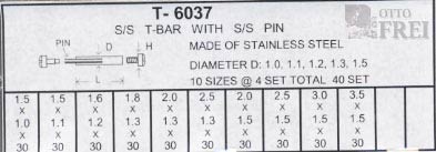 T-bars Screw Lug Assortments