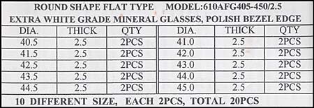 THICK MINERAL GLASS WATCH CRYSTALS