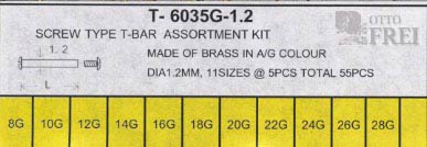 T-bars Screw Lug Assortments