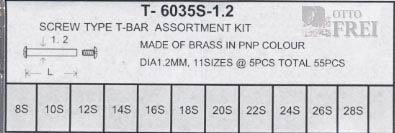 T-bars Screw Lug Assortments