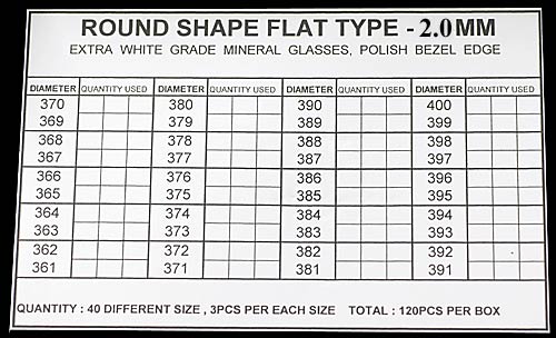 THICK MINERAL GLASS WATCH CRYSTALS