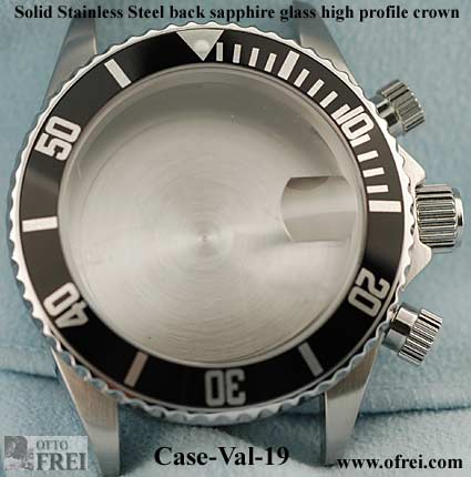 Black Bezel Case to Fit VAL/ETA 7750 With Date Lens Sapphire Glass