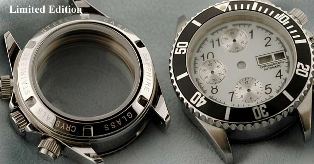 Valjoux 7750 and ETA 7750 Cases with Black Bezel