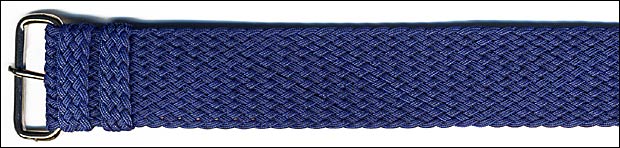 One-Piece Braided Nylon StrapsWith Two Keepers, Made in Italy