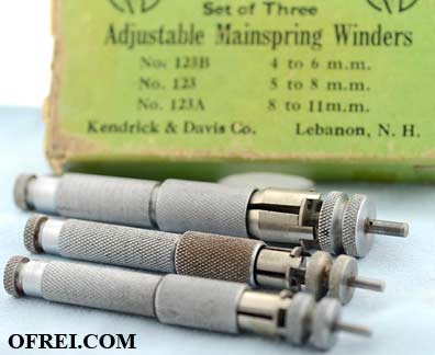 Mainspring Winders For Watches & Tools For Mainsprings